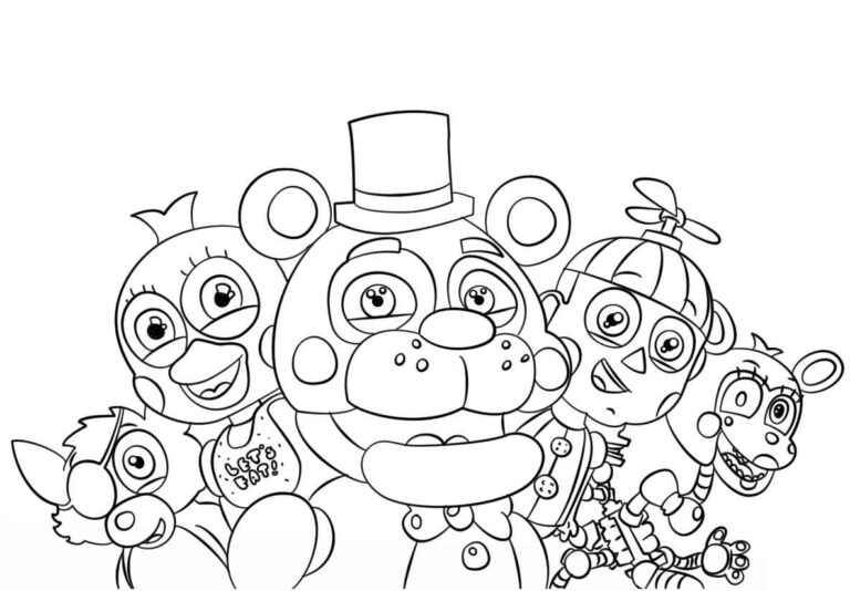 Desenhos de FNAF (Five Nights at Freddy’s) para Imprimir e Colorir