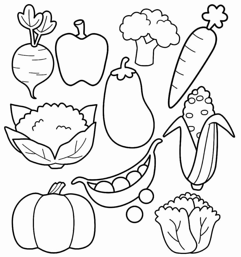 Desenhos de Comidas para Imprimir e Colorir