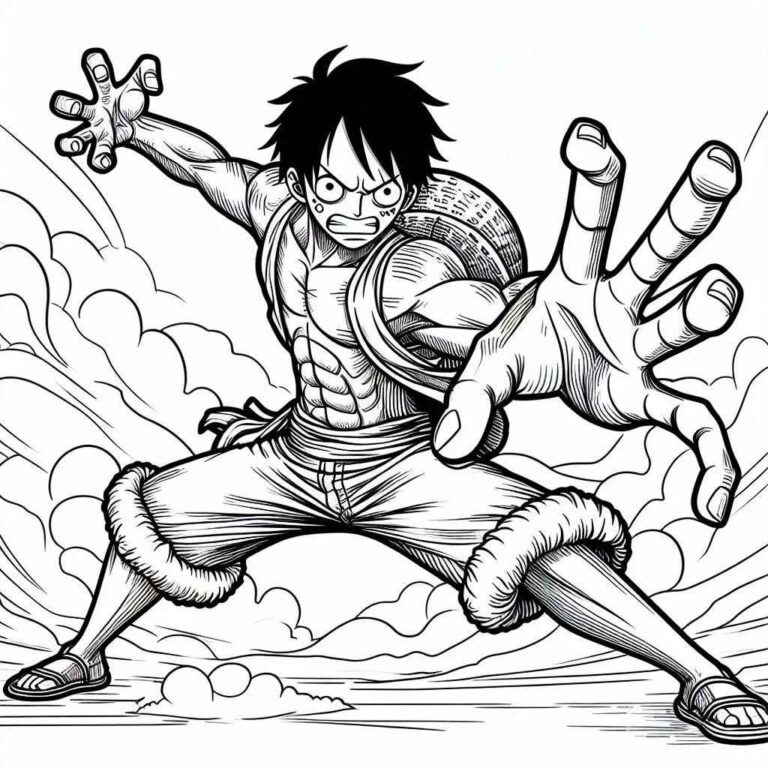 Desenhos do Luffy para Imprimir e Colorir