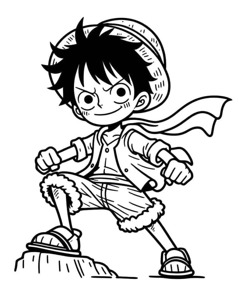 Desenhos Do Luffy Para Imprimir E Colorir