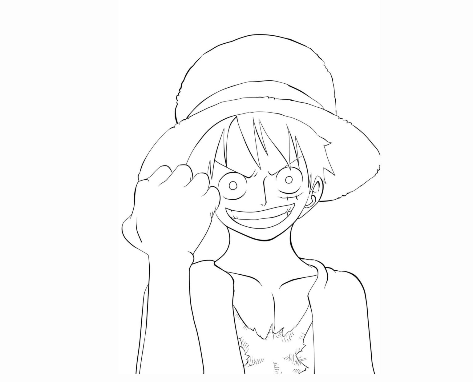 Desenhos do Luffy para Imprimir e Colorir