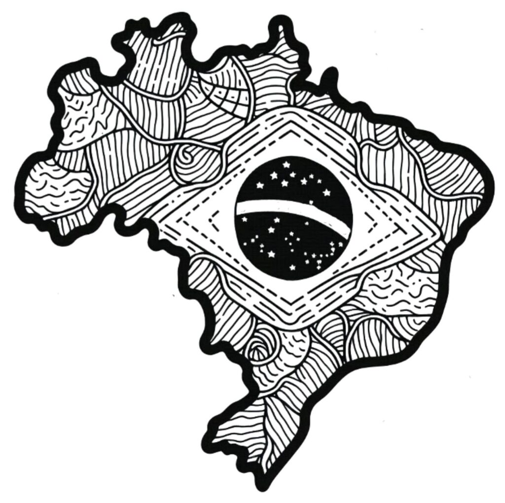 Desenhos de Mapa do Brasil para Imprimir e Colorir
