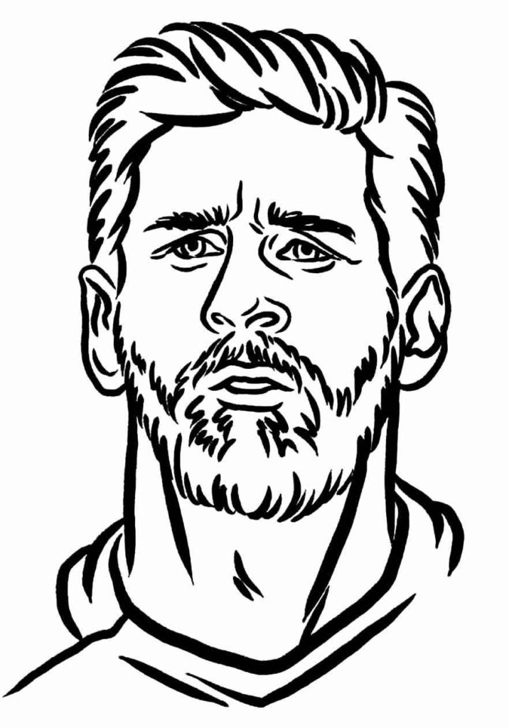 Desenhos do Messi para Imprimir e Colorir