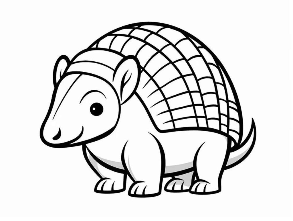 Desenhos de Tatu para Imprimir e Colorir