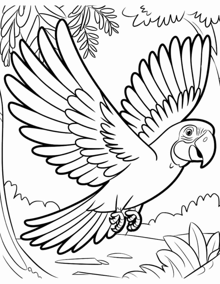 Desenhos de Arara para Imprimir e Colorir