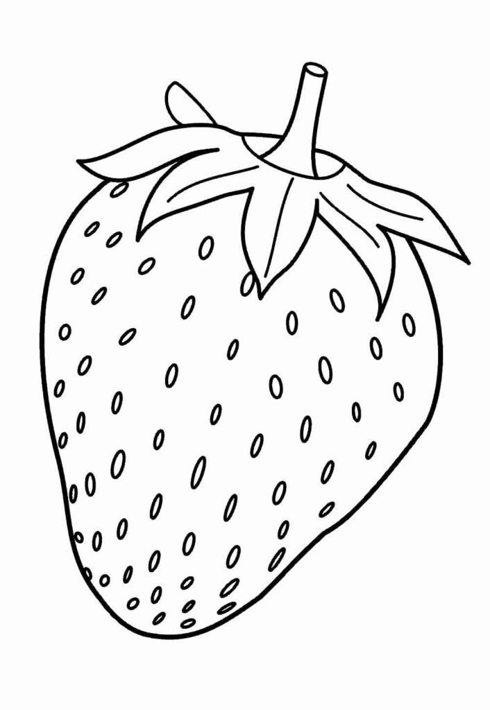 Desenhos de Morangos para Imprimir e Colorir