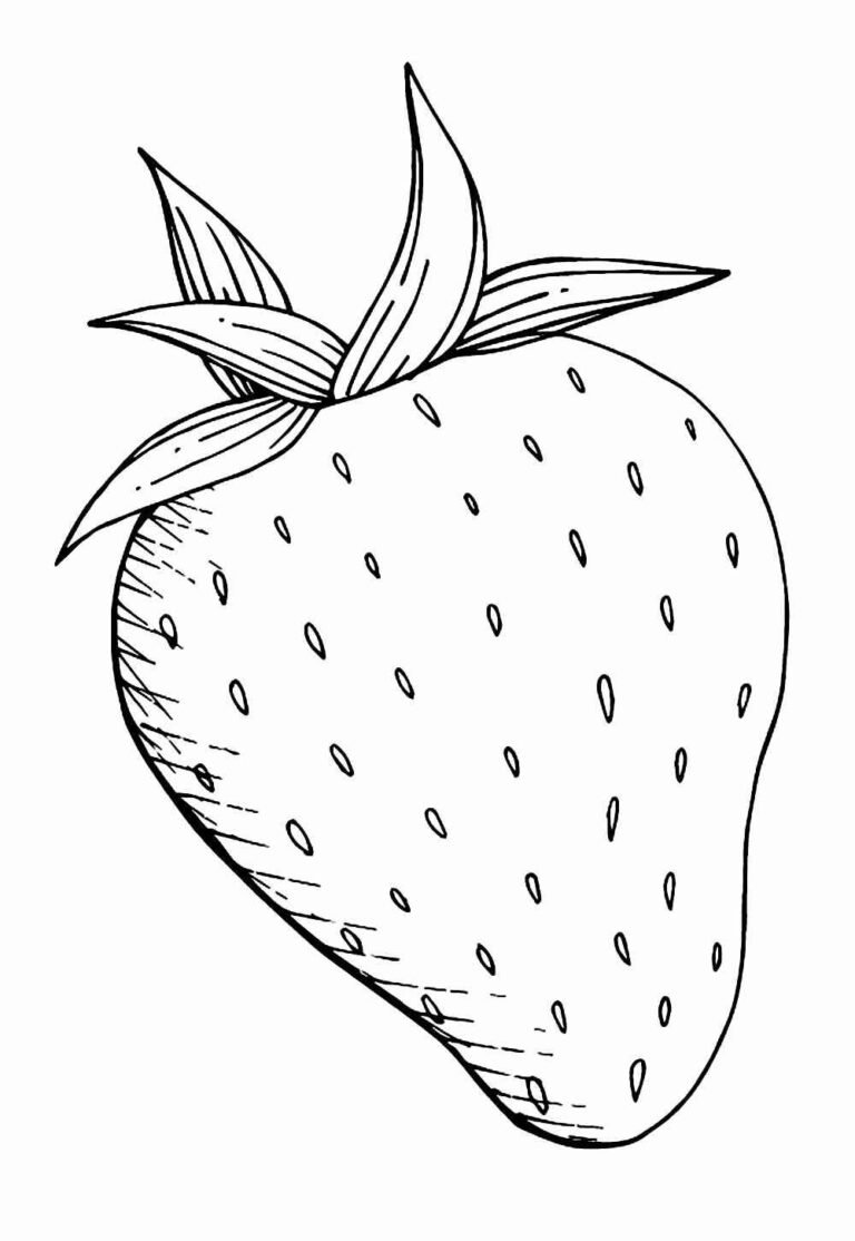 Desenhos de Morangos para Imprimir e Colorir