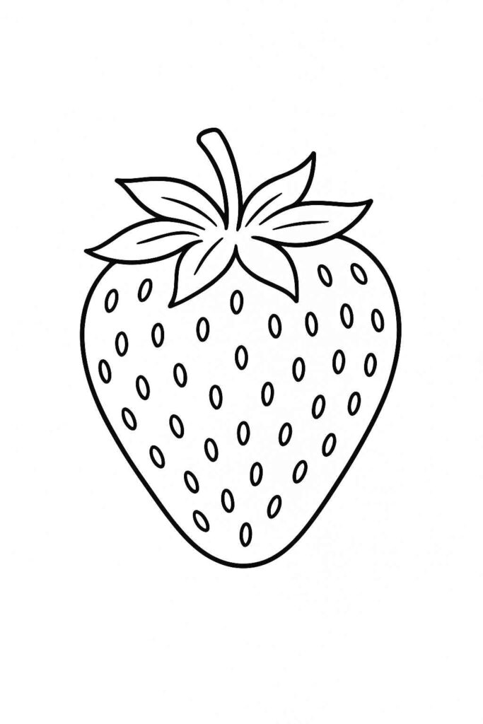 Desenhos de Morangos para Imprimir e Colorir
