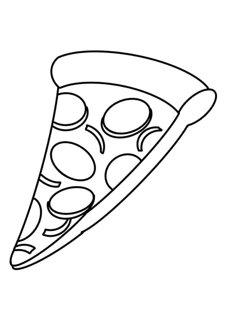 Desenhos de Pizza para Imprimir e Colorir