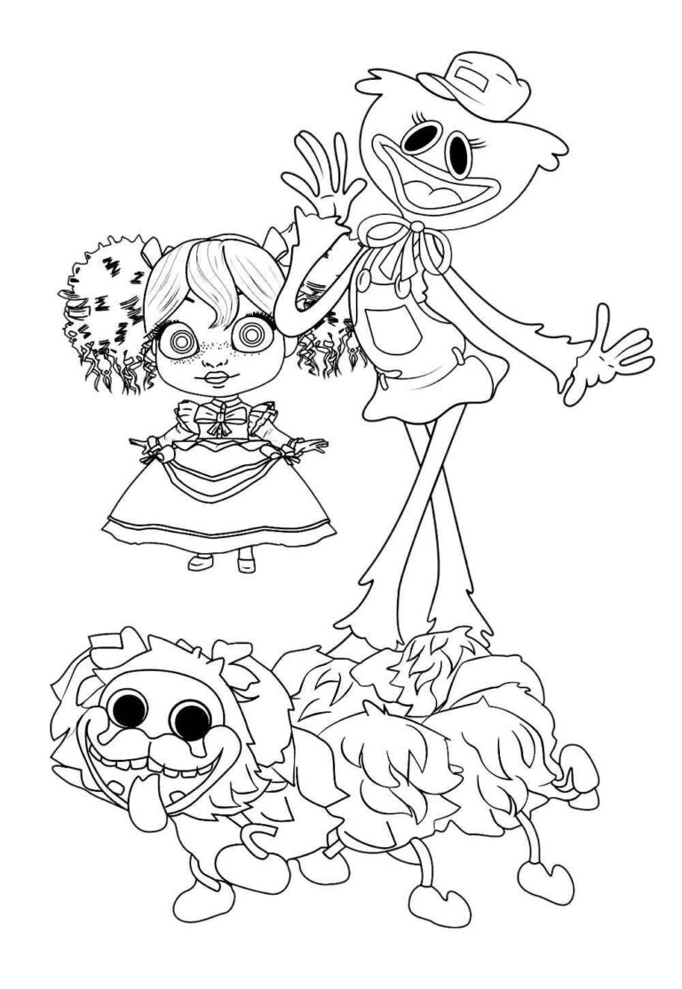 Desenhos do Poppy Playtime para Imprimir e Colorir