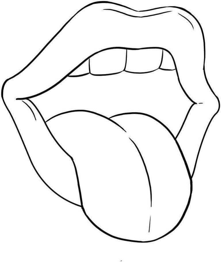Desenhos de Boca para Imprimir e Colorir