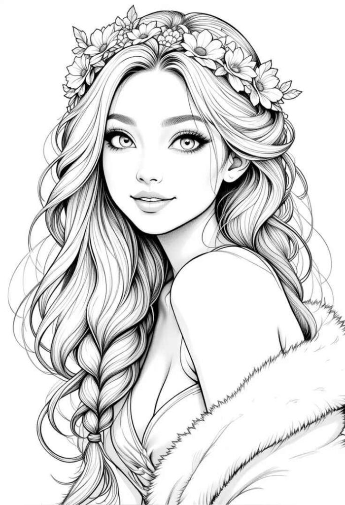 Desenhos de Mulheres para Imprimir e Colorir