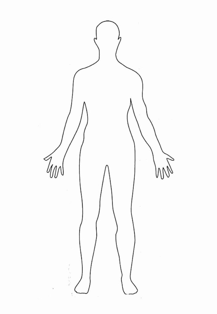 Desenhos do Corpo Humano para Imprimir e Colorir