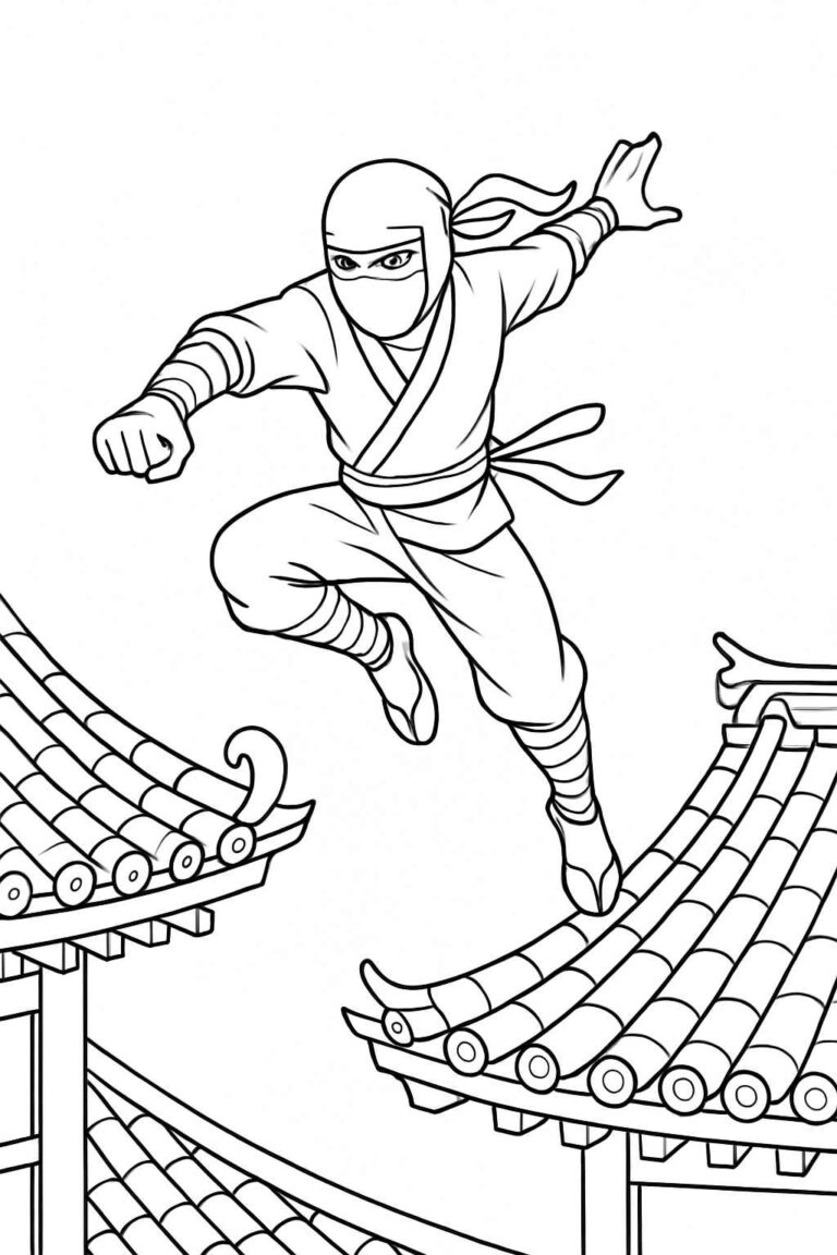 Desenhos de Ninja para Imprimir e Colorir