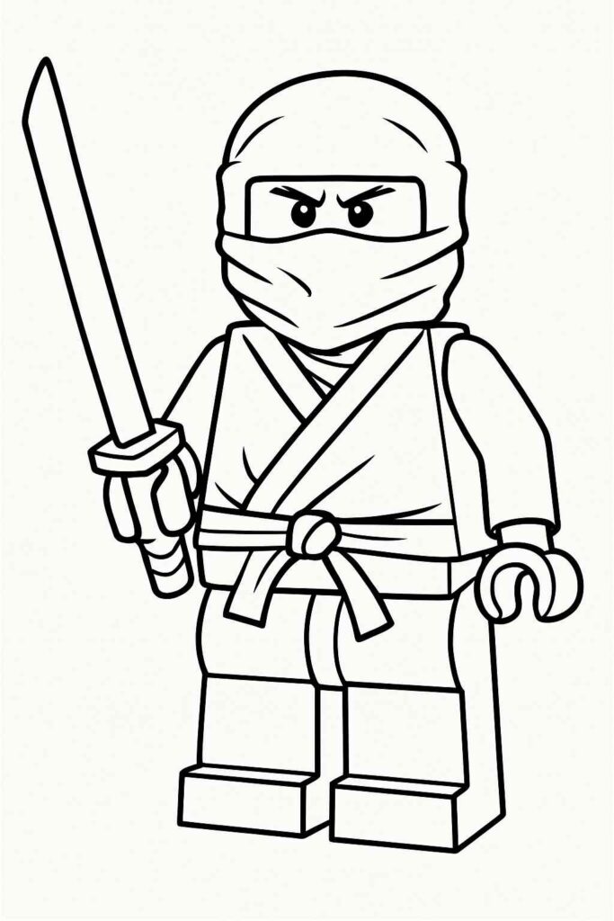 Desenhos de Ninja para Imprimir e Colorir
