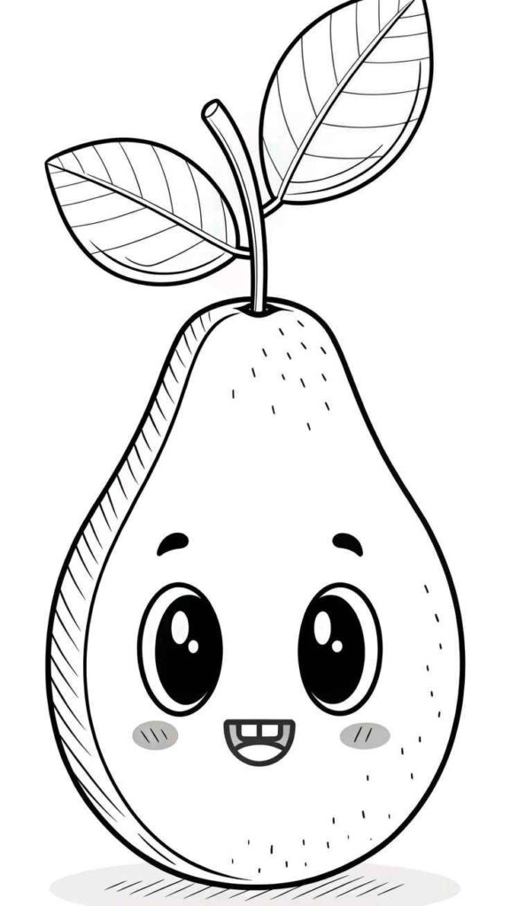 Desenhos de Pera para Imprimir e Colorir