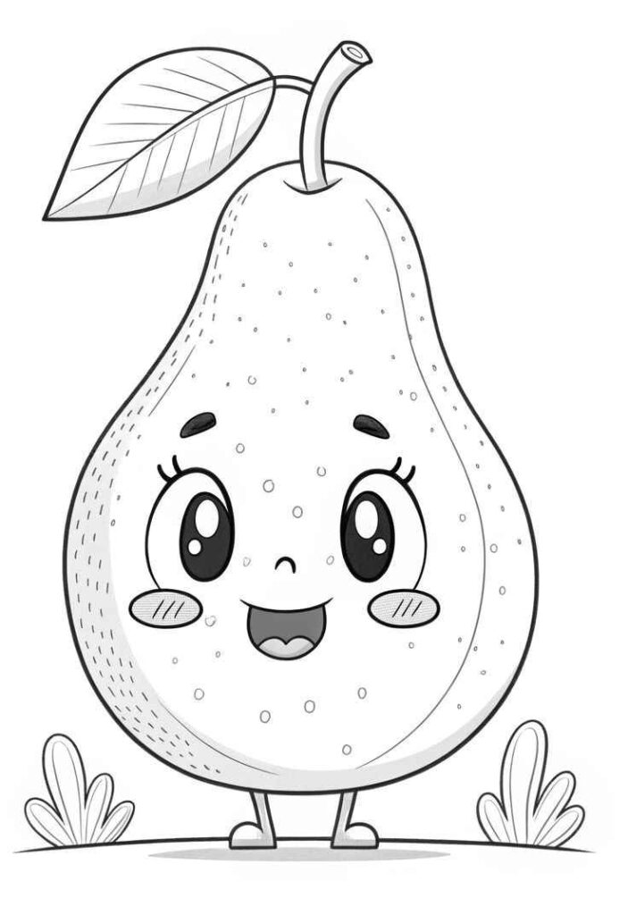 Desenhos de Pera para Imprimir e Colorir