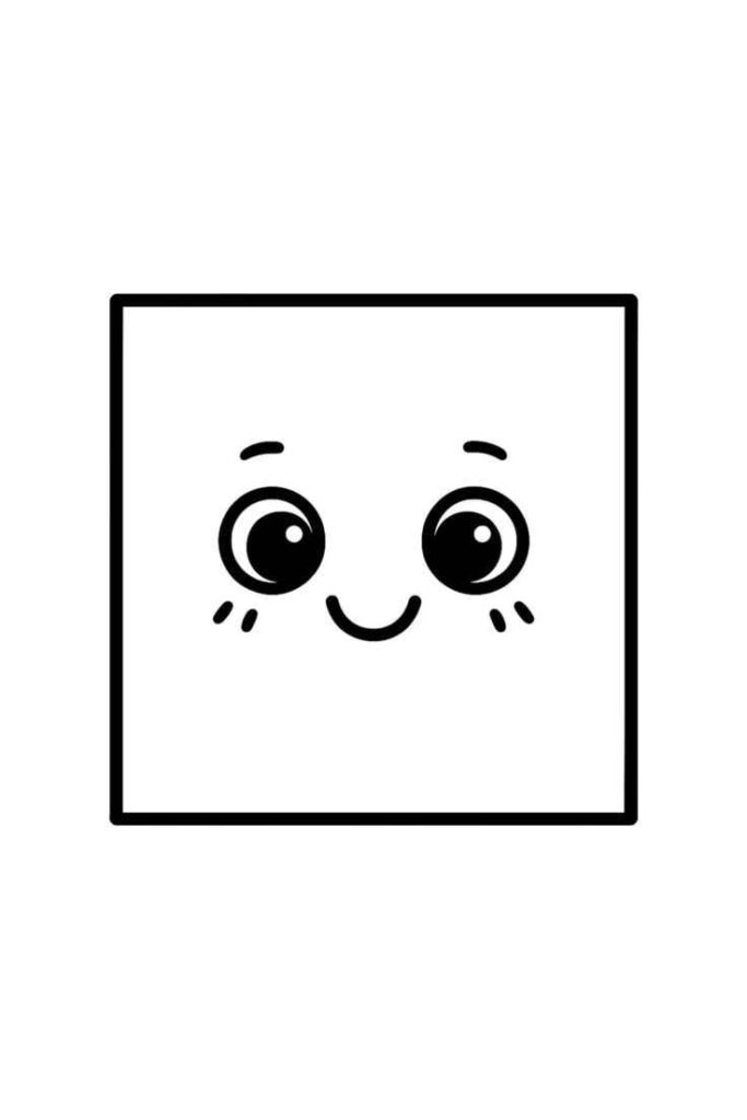 Desenhos de Quadrado para Imprimir e Colorir