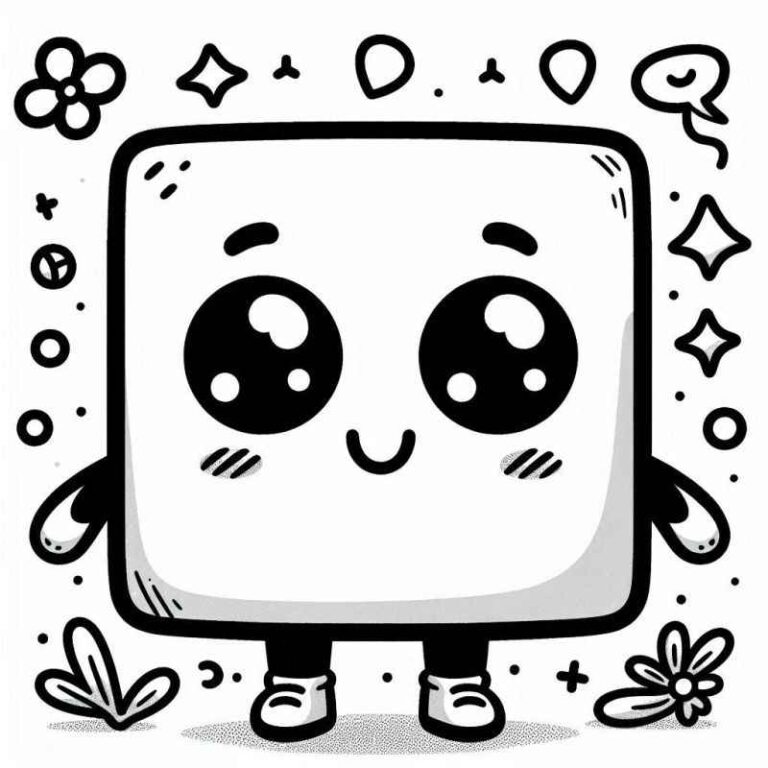 Desenhos de Quadrado para Imprimir e Colorir