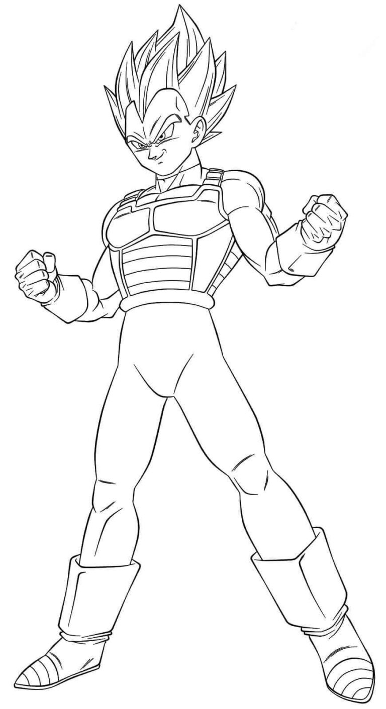 Desenhos do Vegeta para Imprimir e Colorir