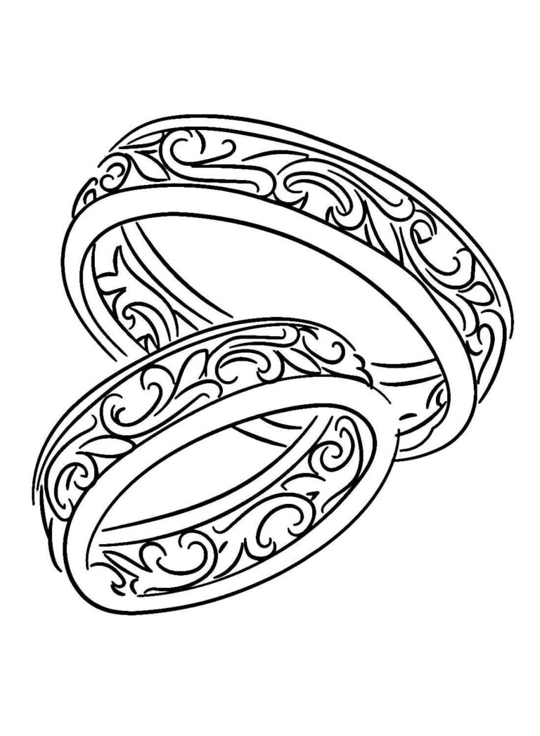 Desenhos de Anel para Imprimir e Colorir