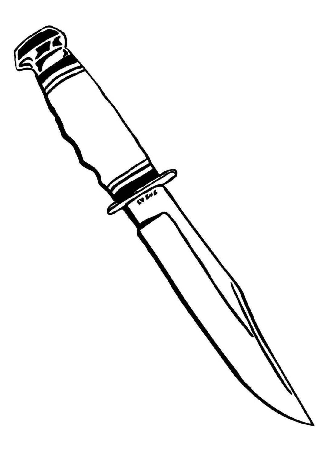 Desenhos de Faca para Imprimir e Colorir