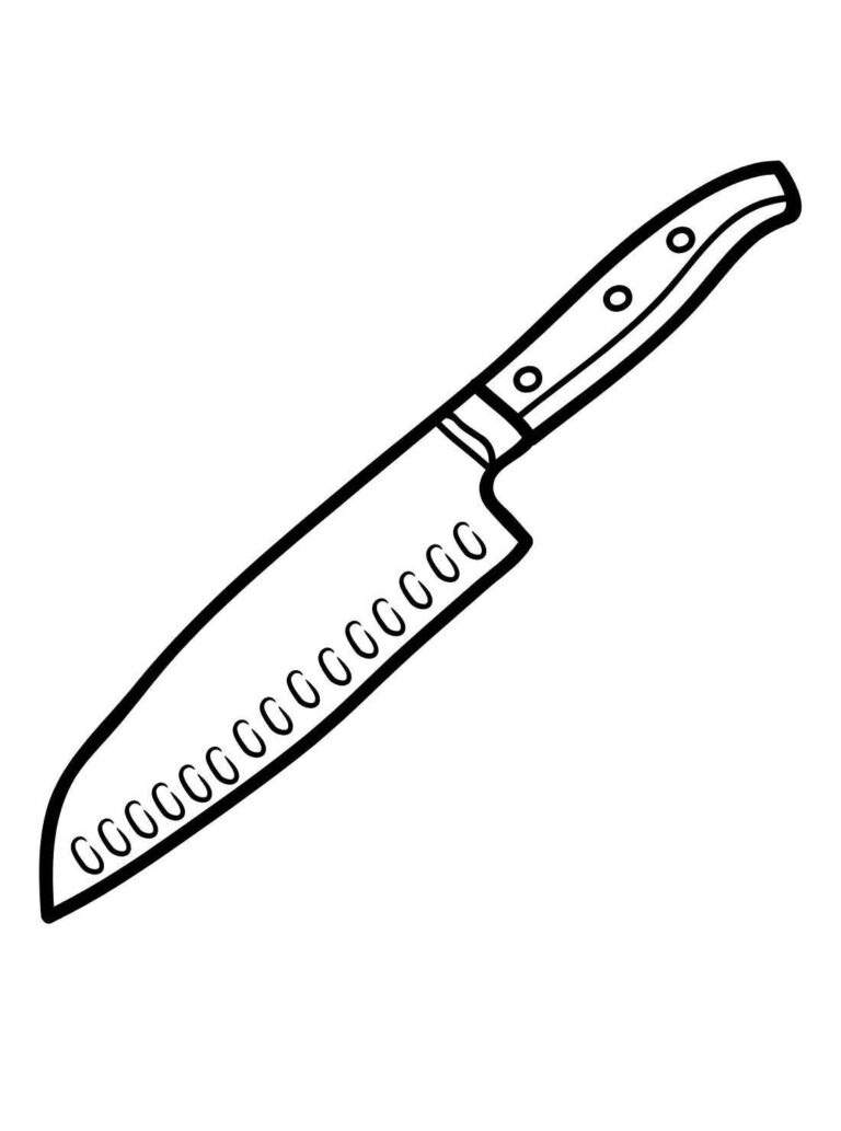 Desenhos de Faca para Imprimir e Colorir