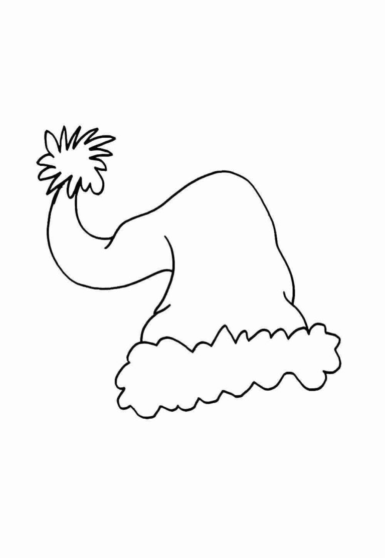 Desenhos de Gorro de Natal para Imprimir e Colorir