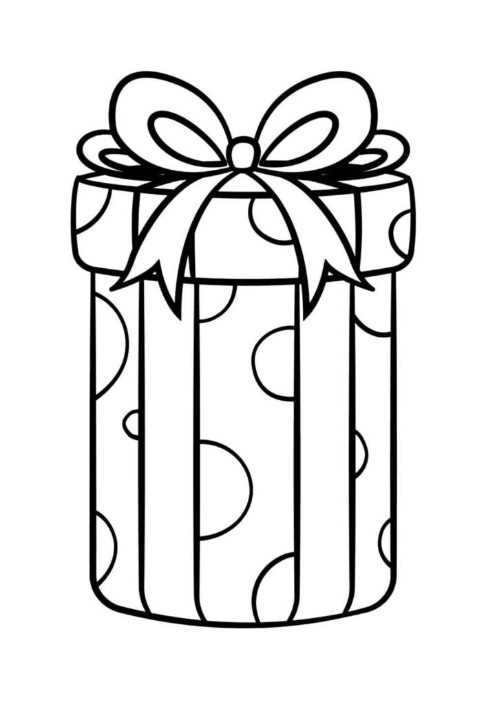 Desenhos de Presentes de Natal para Imprimir e Colorir