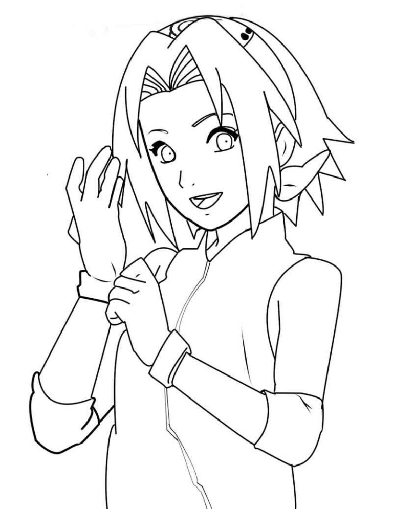 Desenhos da Sakura Haruno para Imprimir e Colorir