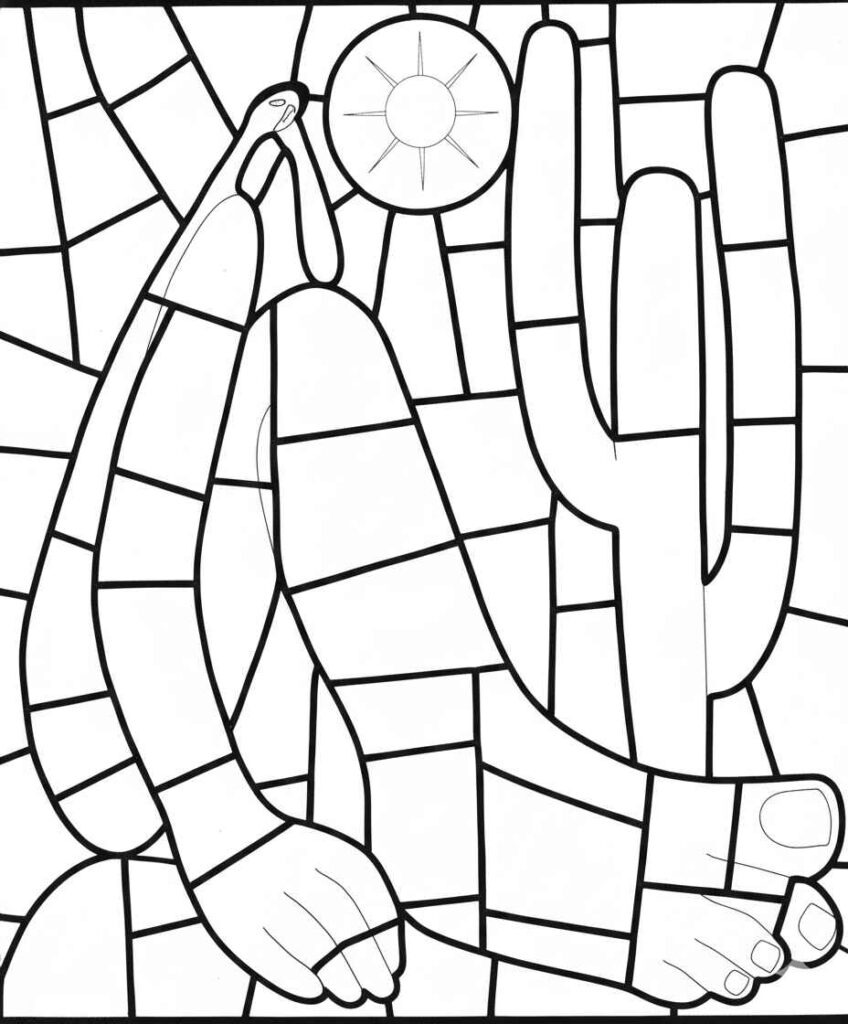 Desenhos do Abaporu para Imprimir e Colorir