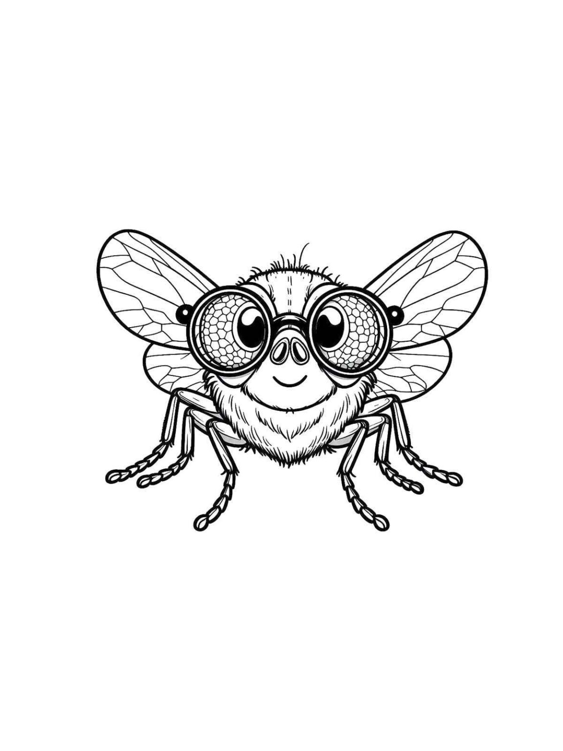 Desenhos de Mosca para Imprimir e Colorir