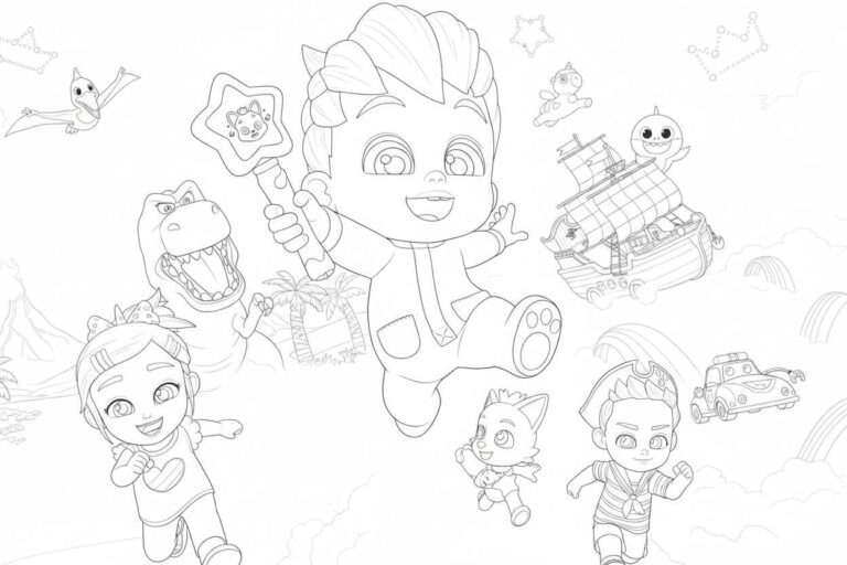Desenhos do Bebefinn para Imprimir e Colorir