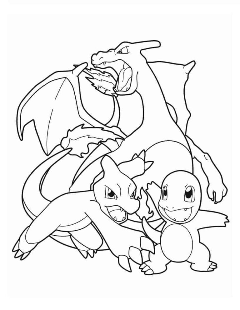 Desenhos do Charmander para Imprimir e Colorir