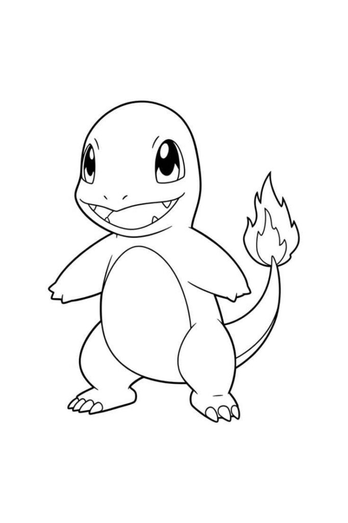 Desenhos do Charmander para Imprimir e Colorir